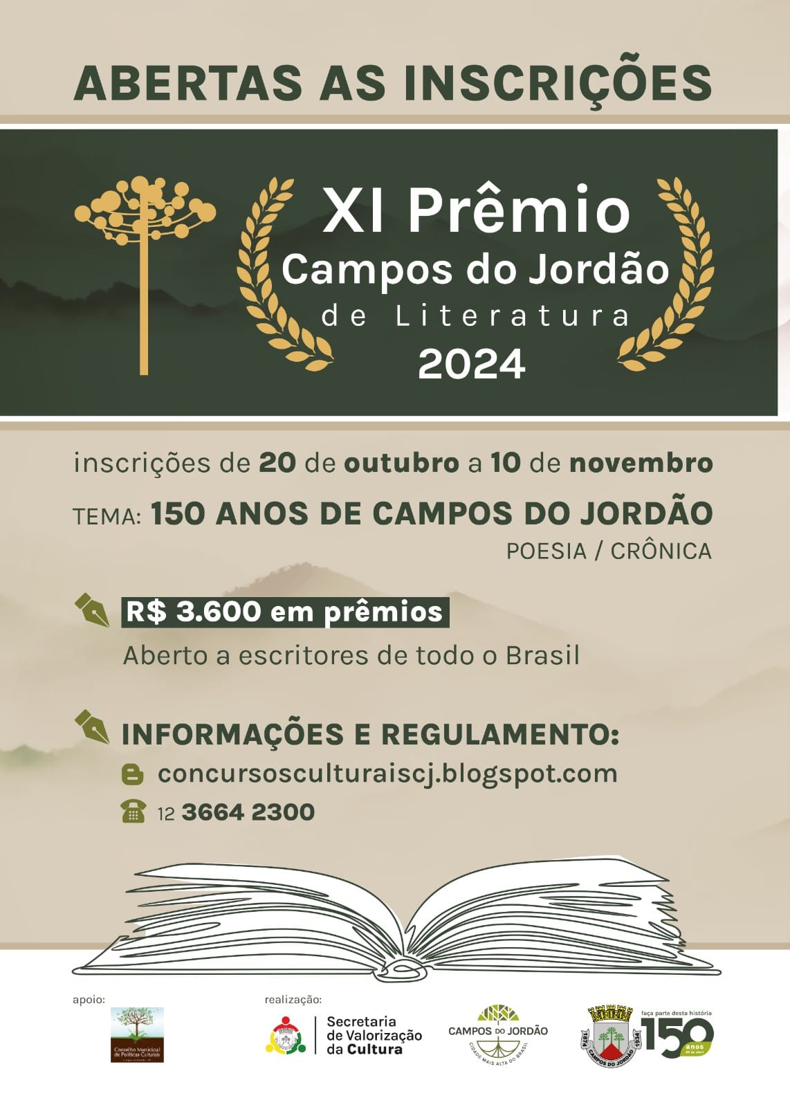 XI Prêmio Campos Do Jordão De Literatura: Última Semana Para Inscrições ...